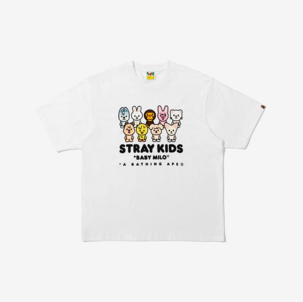 STRAY KIDS - BAPE X STRAY KIDS COLLABORATION OFFICIAL MD BABY MILO TEE ...